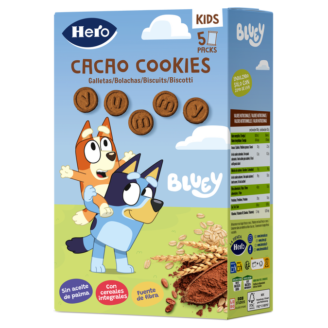 Galletas Hero Kids Bluey cacao